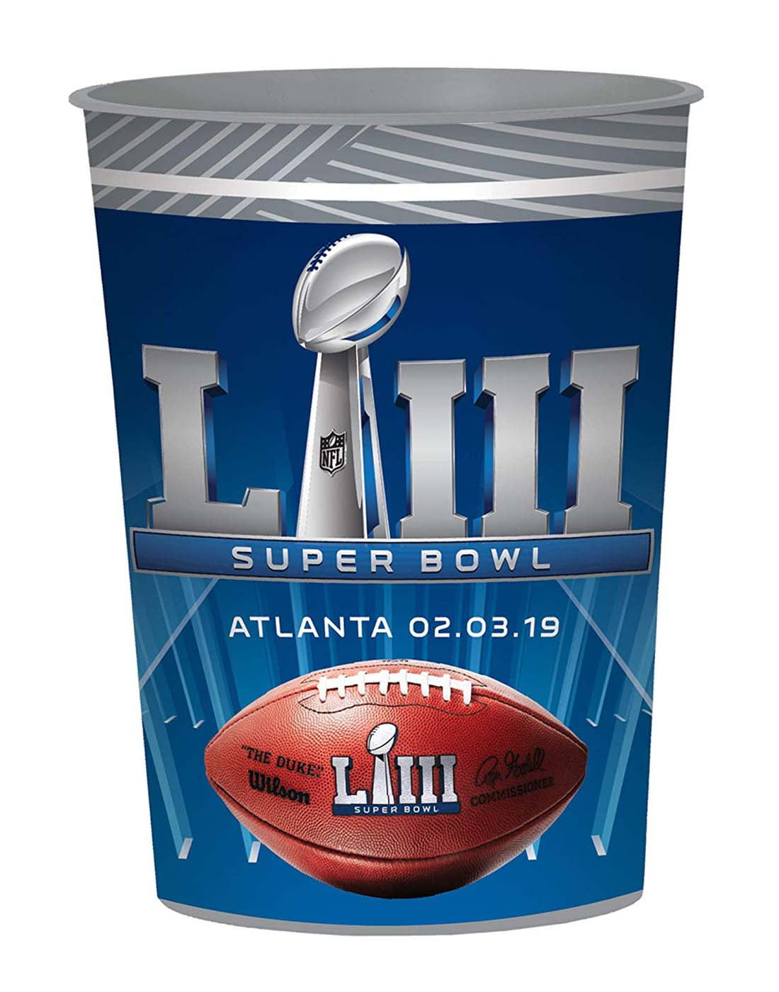 2019 Super Bowl LIII 53 Favor 16oz Football Plastic Reusable Drink Cup ...