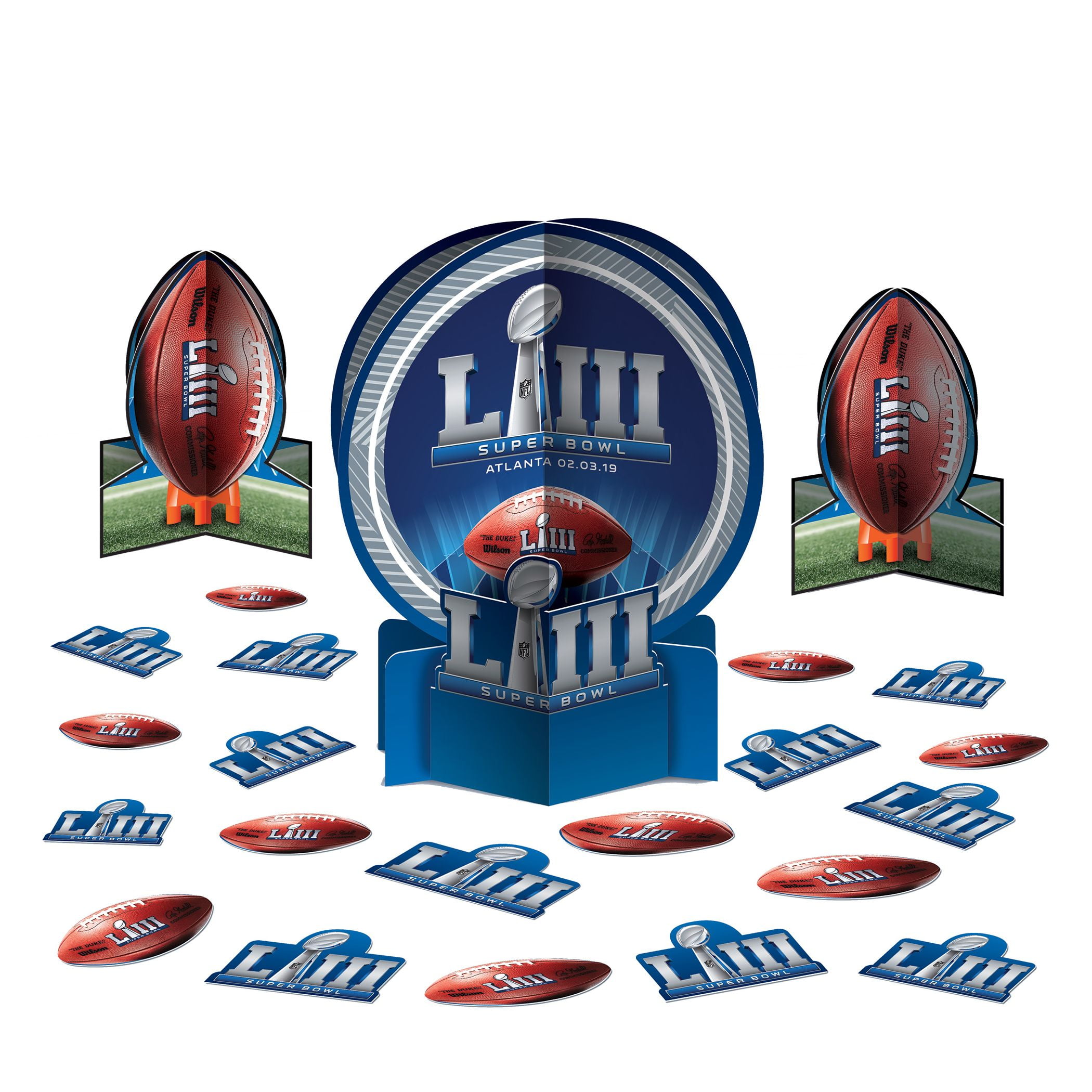 2019 Super Bowl LIII 53 Football Party Table Decor Kit 23pc Paper ...