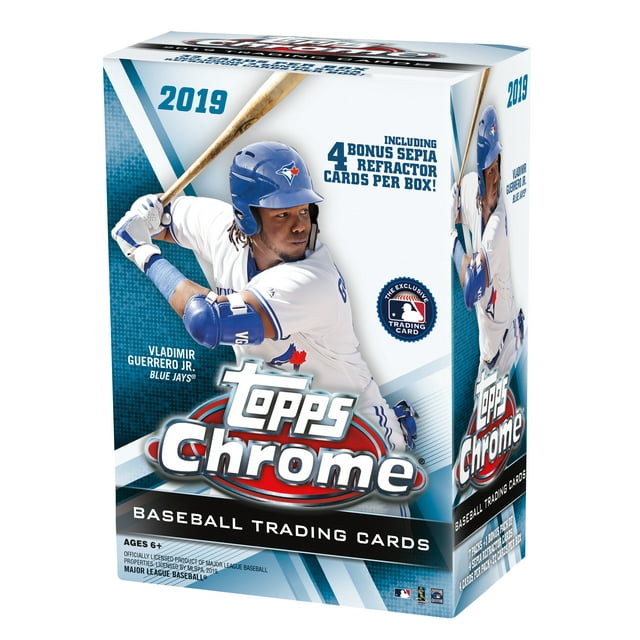 2019 Topps Chrome Baseball Blaster Box- 8 packs total | Sepia Refractor ...