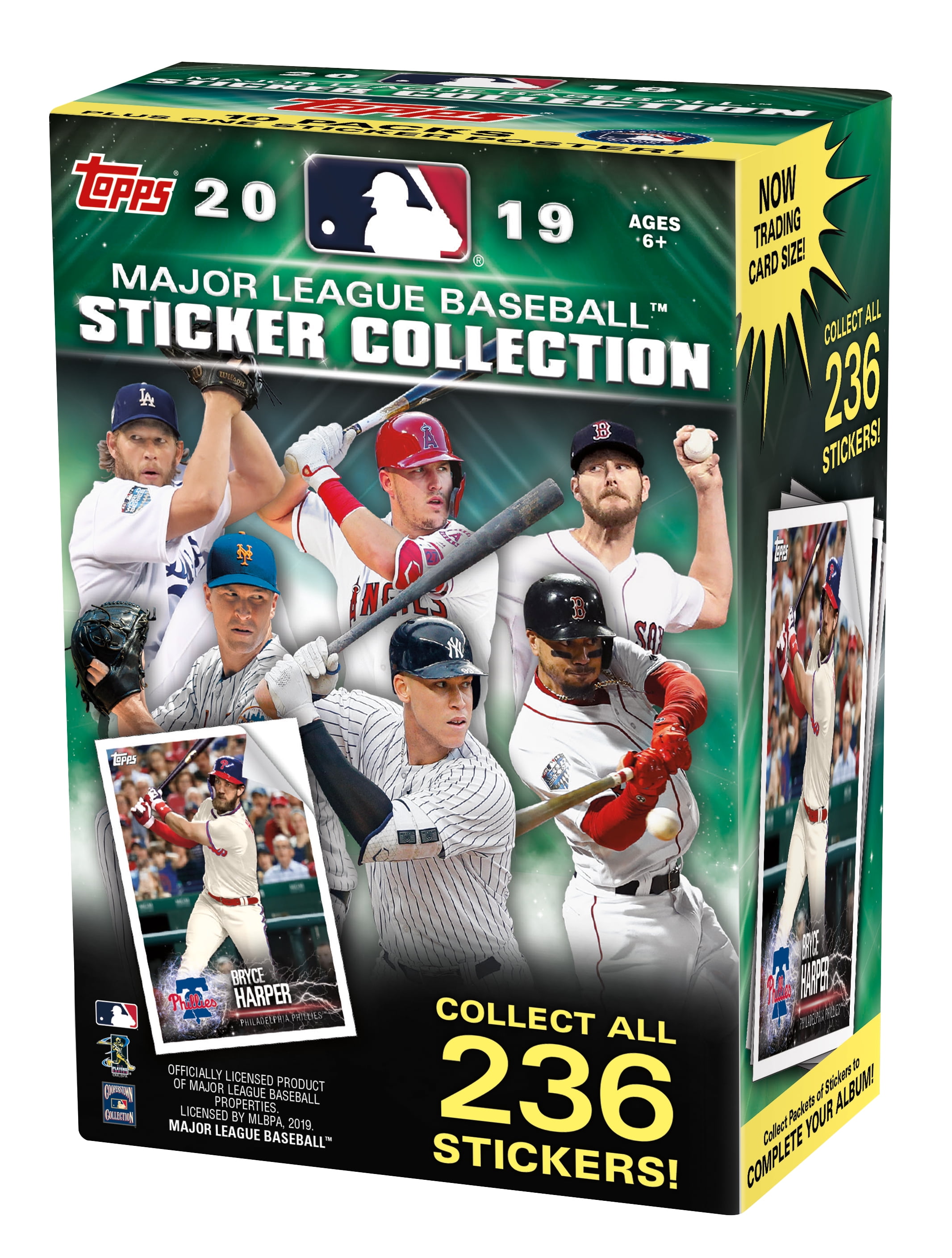 2019 Topps MLB Baseball Sticker Value Box- 10 Packs |1 Exclusive Poster ...