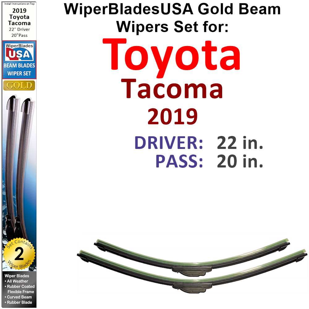 2019 Toyota Tacoma Beam Wiper Blades Wipers WBUSA (Set of 2) - Walmart.com