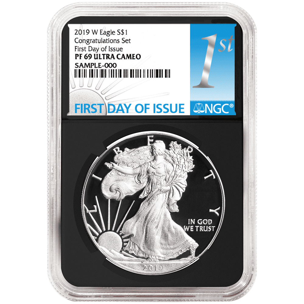 2019-W Proof $1 American Silver Eagle Congratulations Set NGC PF69UC ...