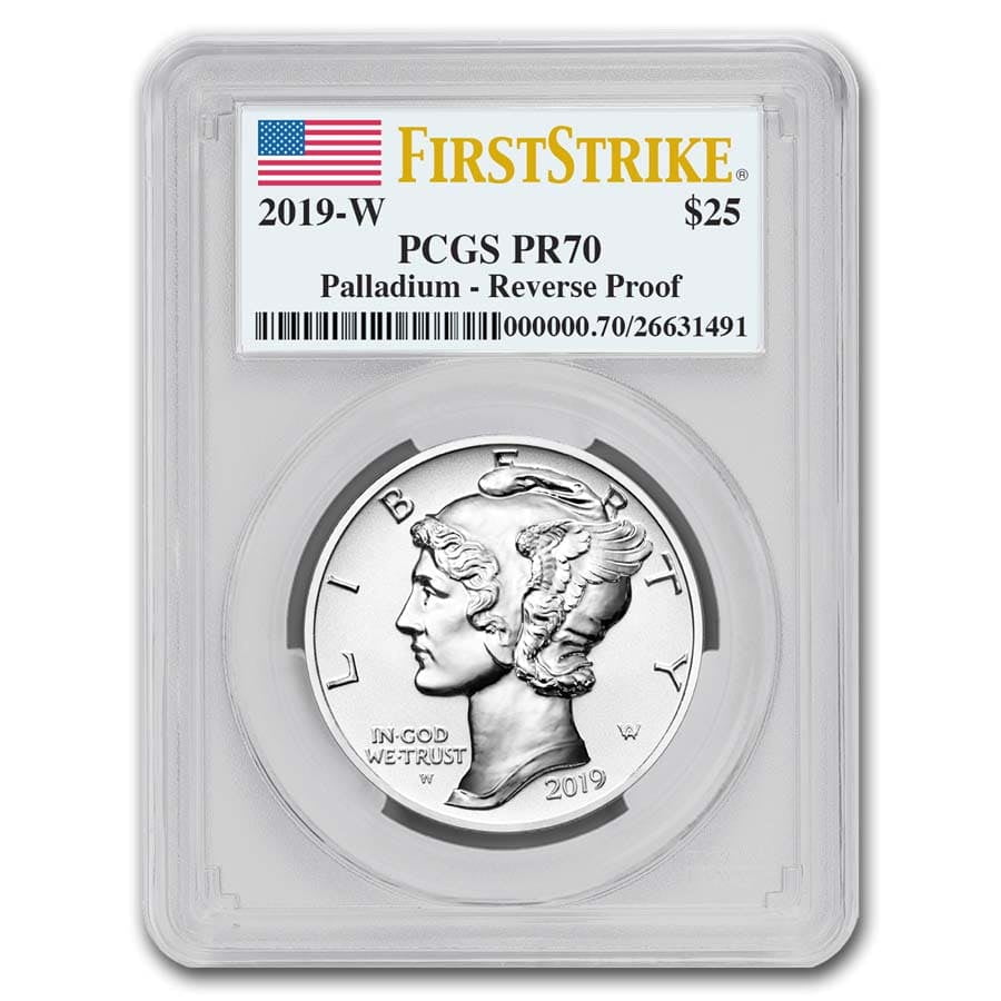 2019-W Reverse Proof Palladium Eagle PR-70 PCGS (FirstStrike ...