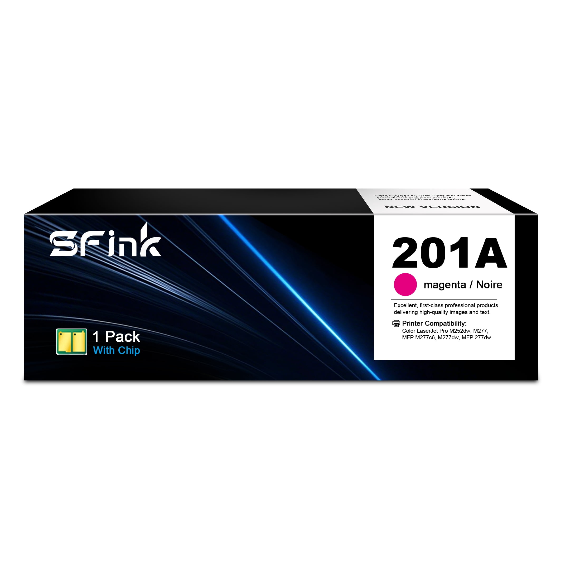 201A CF403A Toner Cartridges 1 Pack Magenta Compatible for HP 201A 201X ...