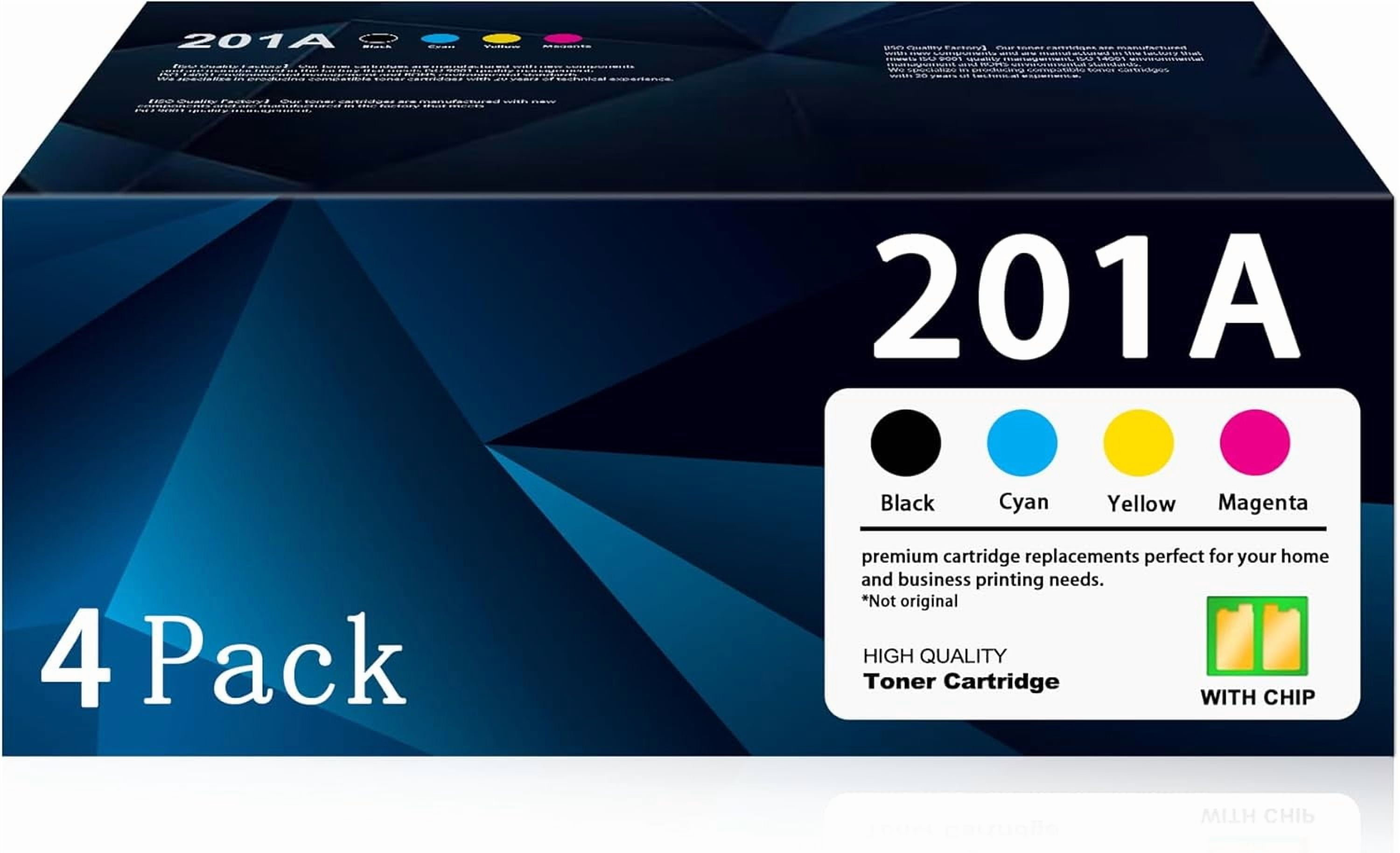 201A M277dw Toner Cartridge 4-Pack High Yield Compatible for HP 201A ...