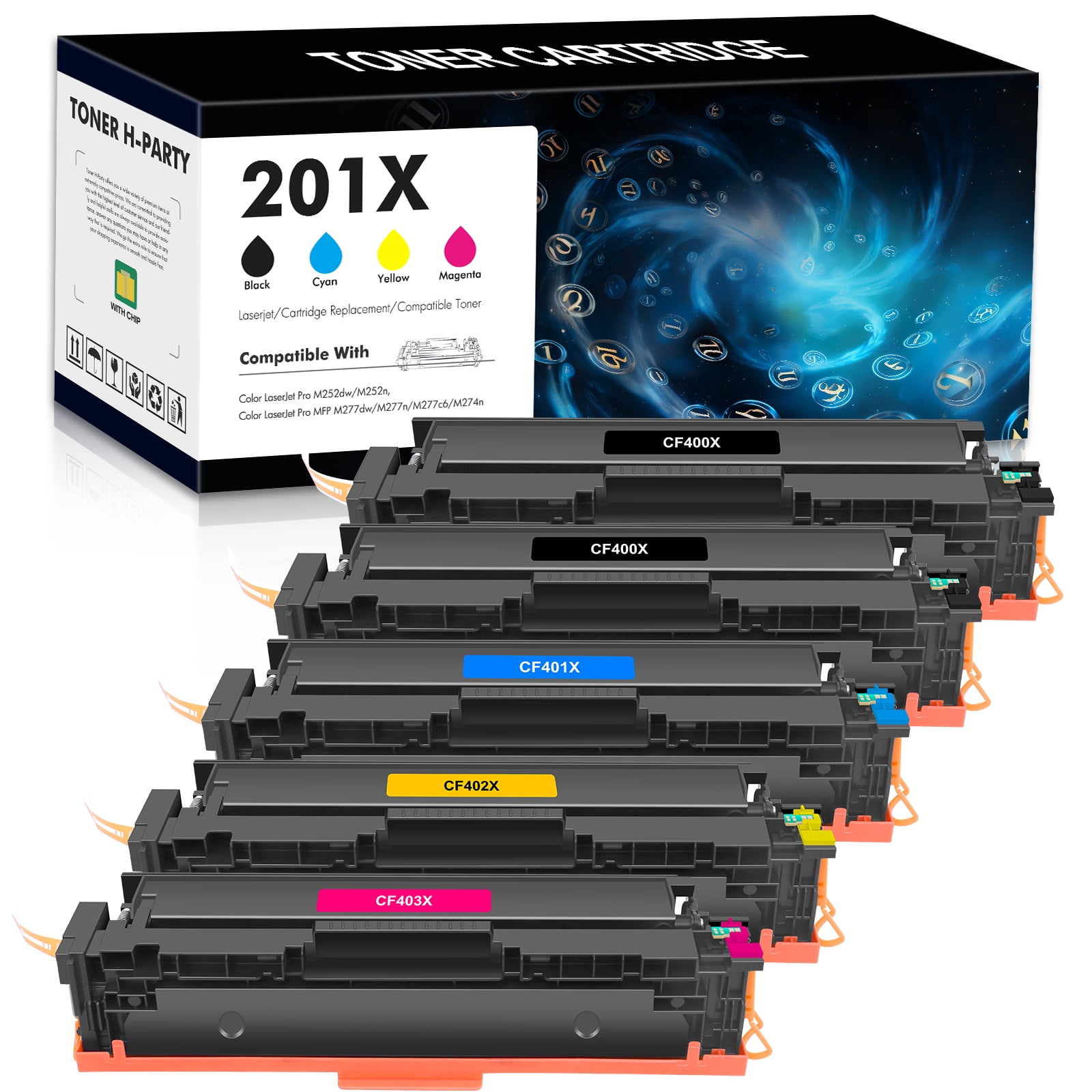 Free Shipping! 201X 201A Compatible Toner Cartridge for HP 201X CF400X ...