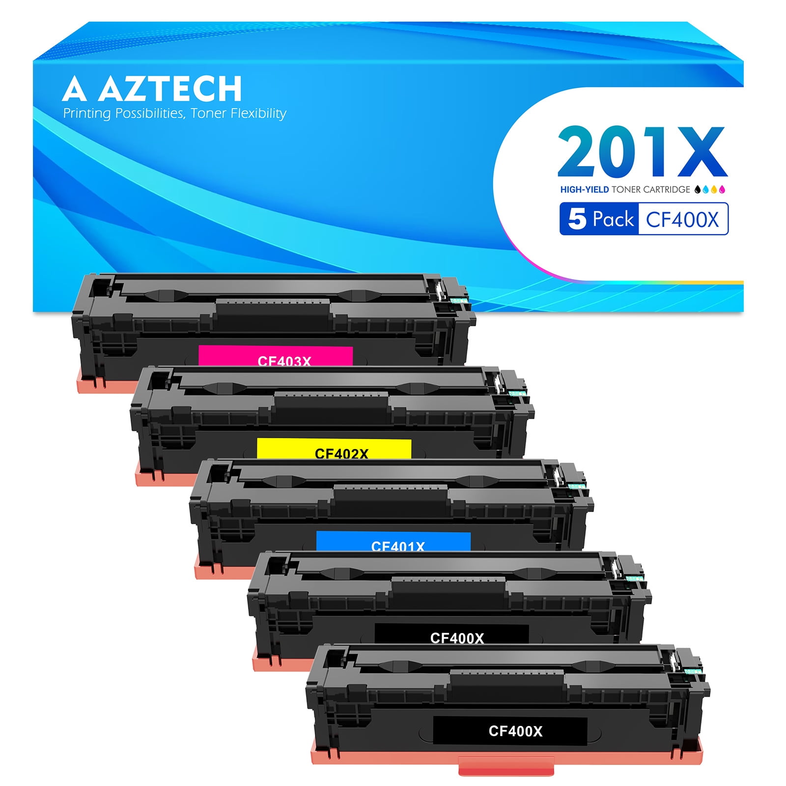 201X 201A Compatible Toner Cartridge Replacement for HP 201X CF400X ...