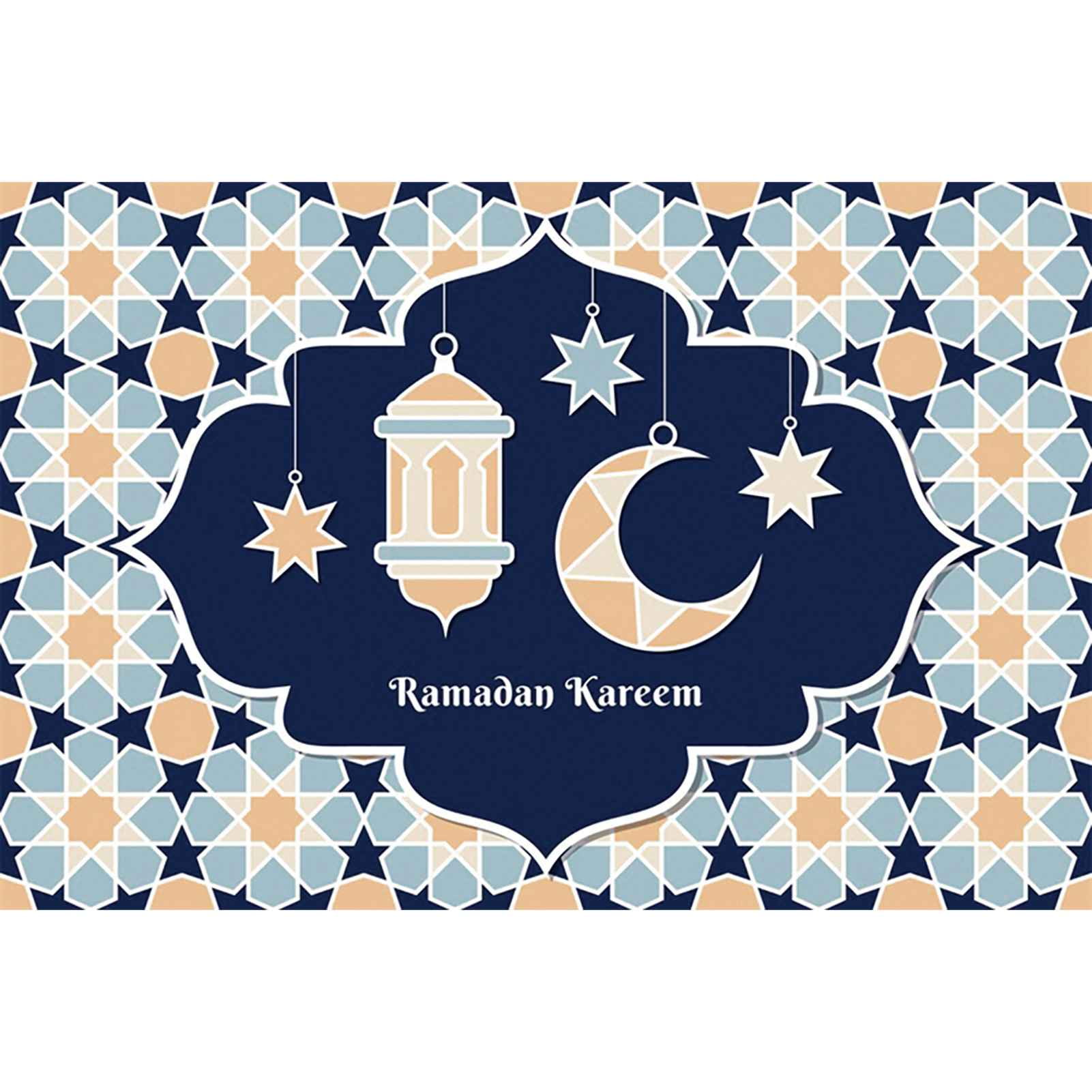 Ramadan Kare Backdrop Islamic Poster Cresct Lantern Party ration Photoz ...