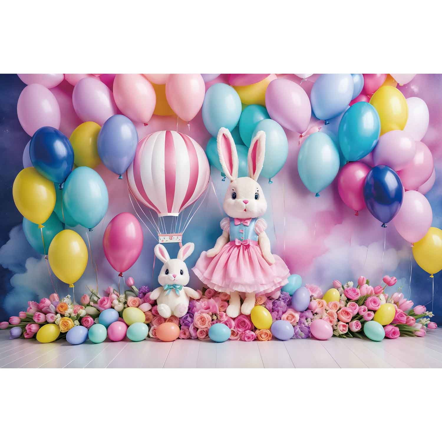 202 Easter Day Backdrop Bunny Rabbit Childr Photography Background Eggs ...