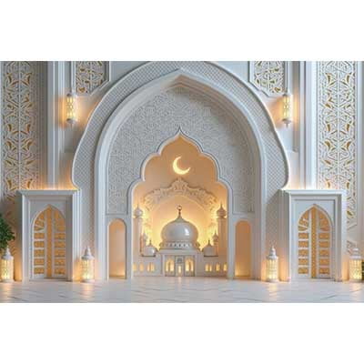 202 Eid al Fitr Backdrop Ramadan Mubarak Background Islamic Mosque ...