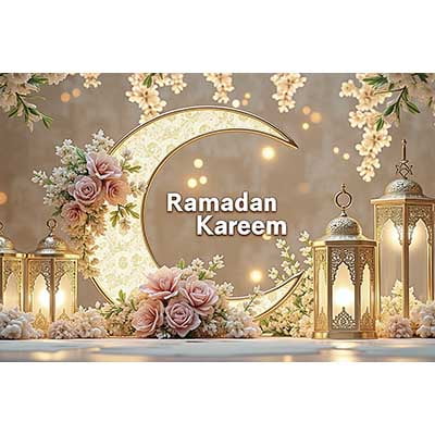 202 Eid al Fitr Backdrop Ramadan Mubarak Background Islamic Mosque ...