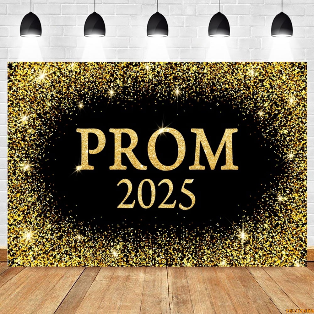 202 Graduation Backdrop Gold Glitter Lights Bachelor Cap Congrats Grad ...