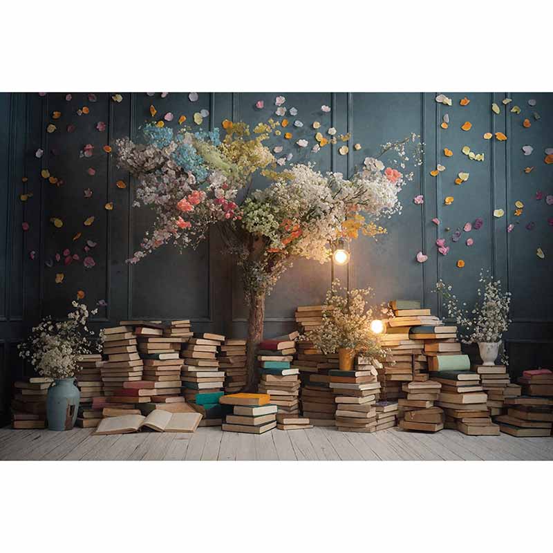 202 Graduation rations Backdrop School Party Luggage Hanging Flowers ...