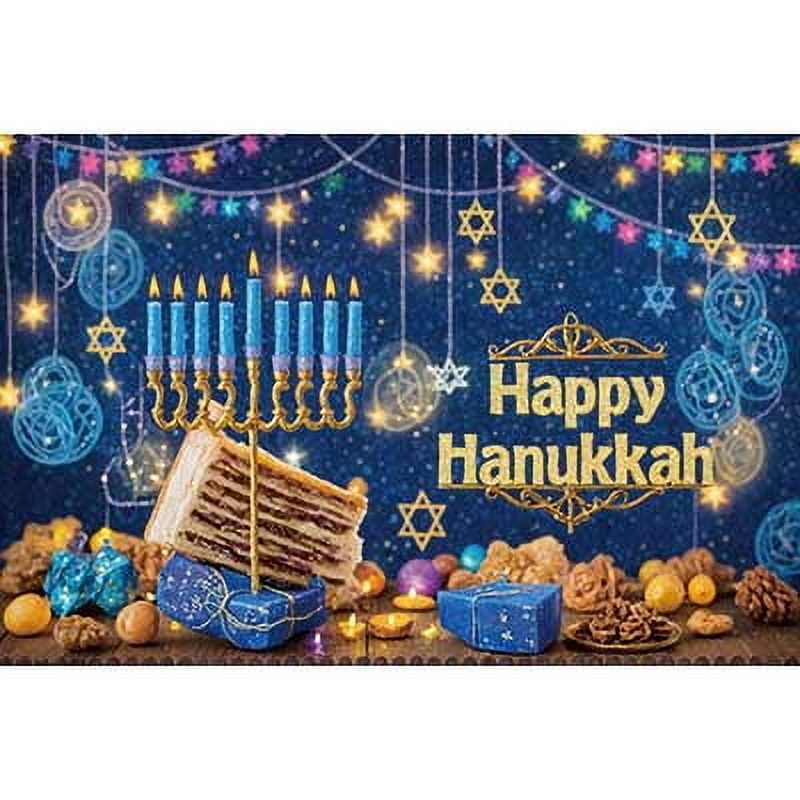 202 Happy Hanukkah Backdrops Nine-Branched Candlestick Party r ...