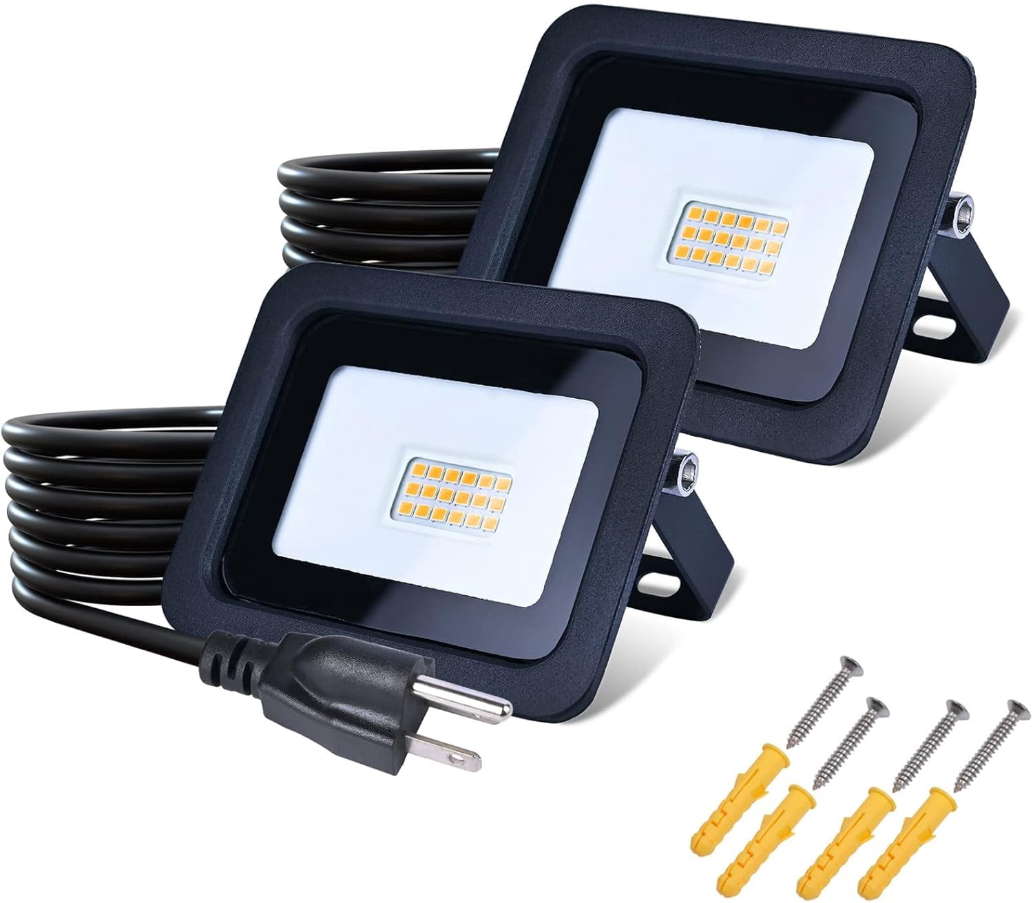 202 floodlight with 5-foot cable, suitable for flag, garden, indoor and ...