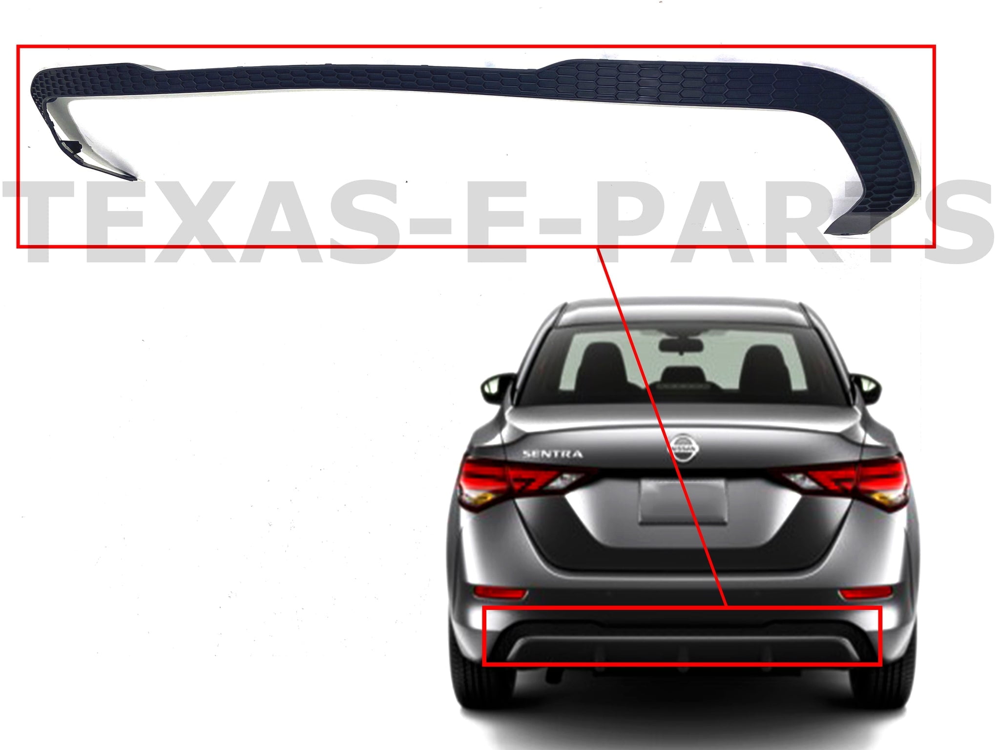 2020 2021 2022 2023 Compatible With Sentra Rear Bumper Lower Molding ...