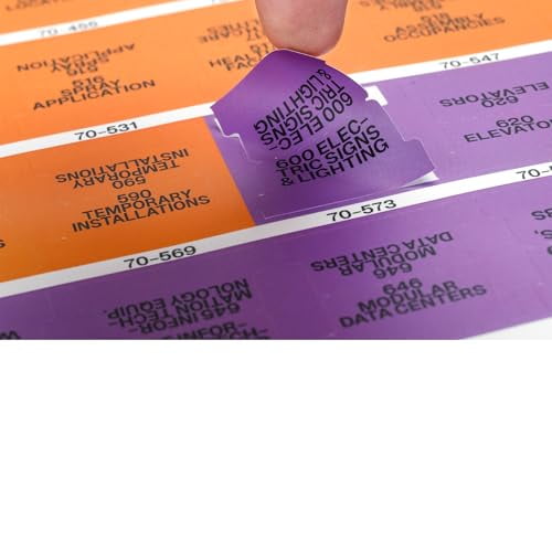 2020/2023 Code Book Tabs-120 Color-Coded Waterproof Self-Adhesive Tabs ...