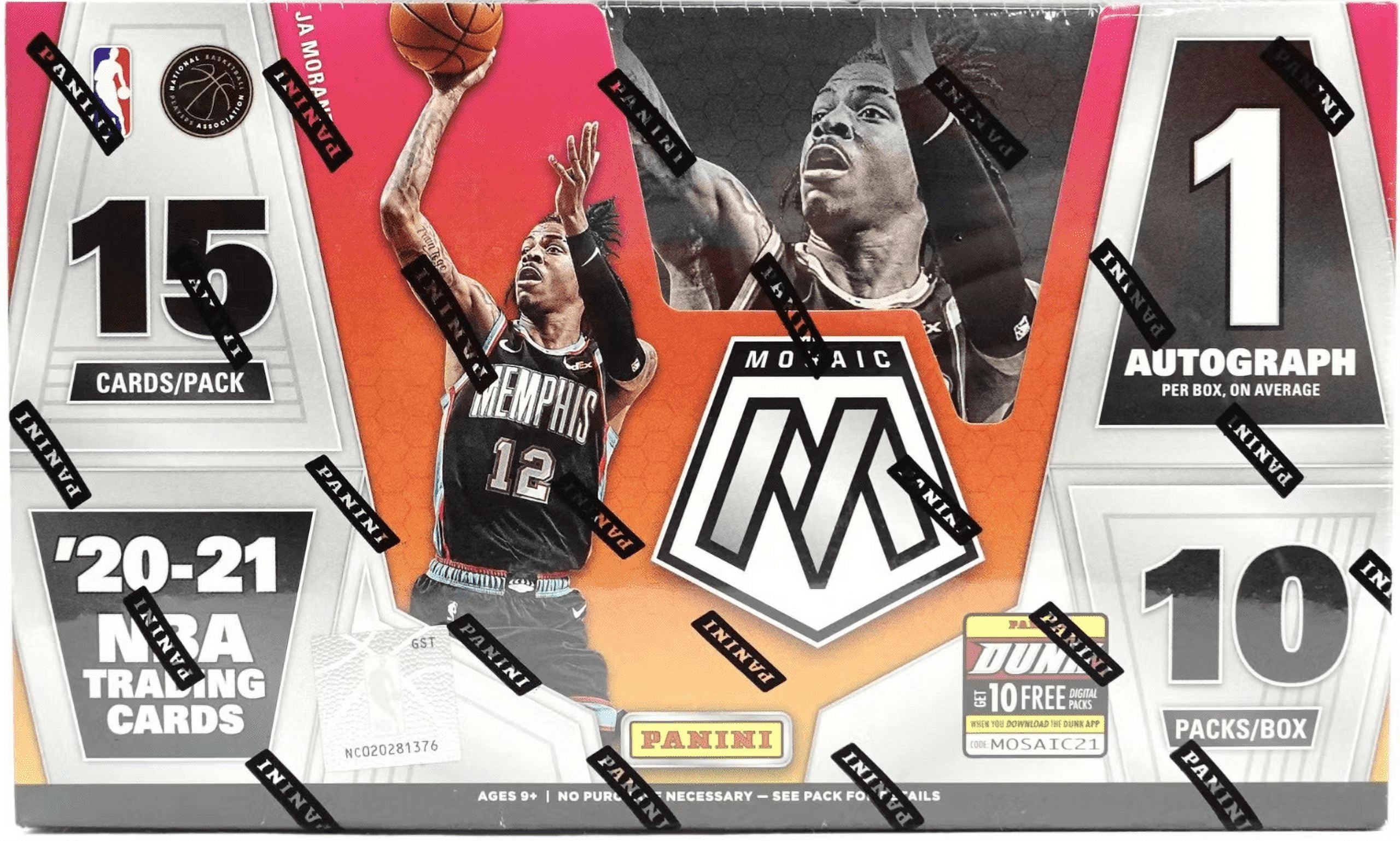 Panini 2020-21 Mosaic NBA Basketball Hobby Box with Prizm Sports Cards ...