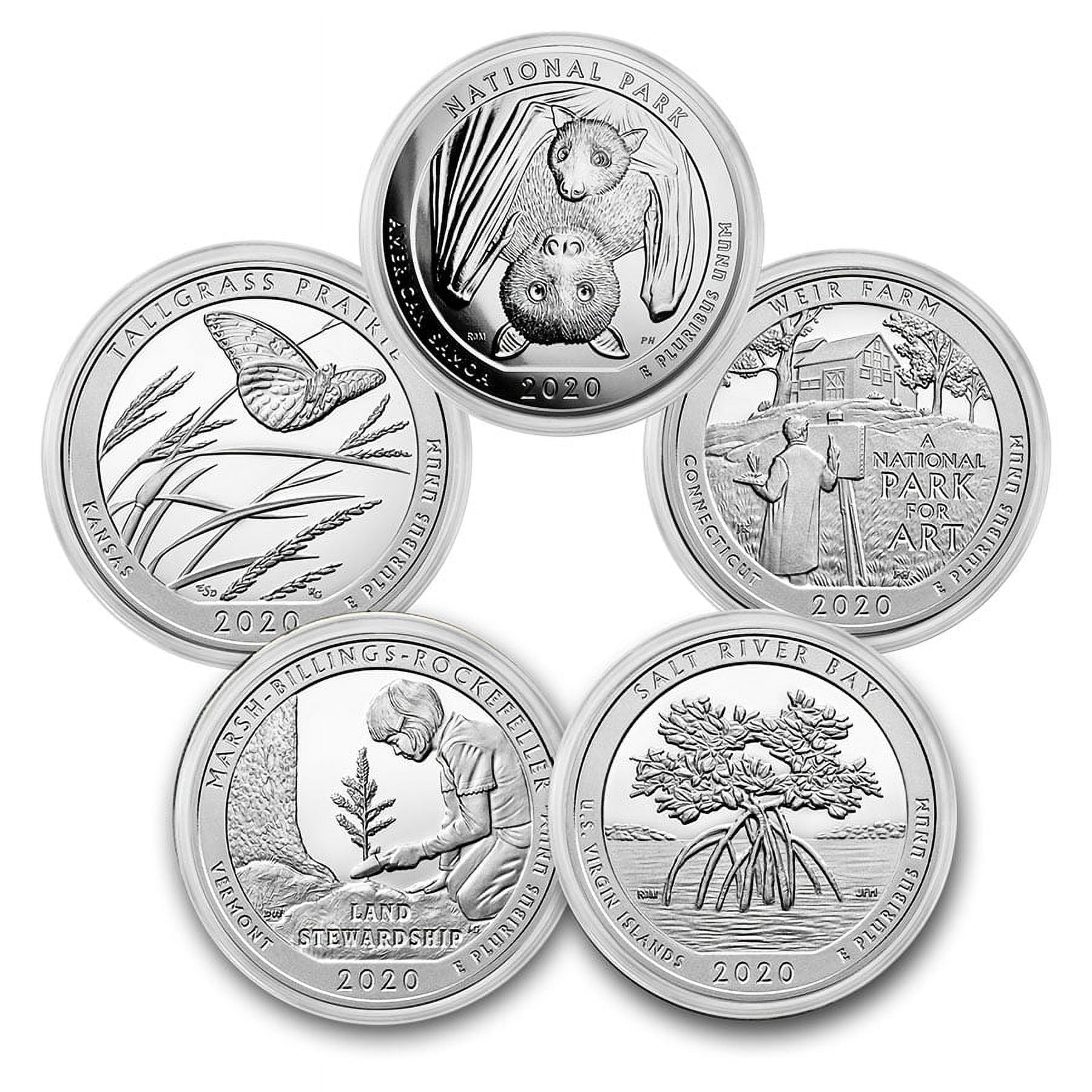 2020 5-Coin 5 oz Silver ATB Set (America the Beautiful) - Walmart.com