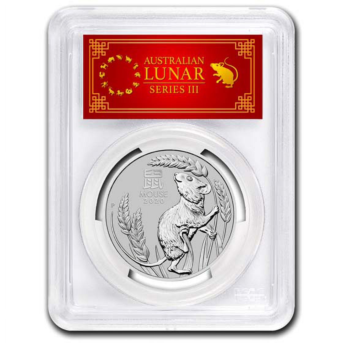 2020 AUS 1 oz Platinum Lunar Mouse MS-70 PCGS (FS Red Label) - Walmart.com