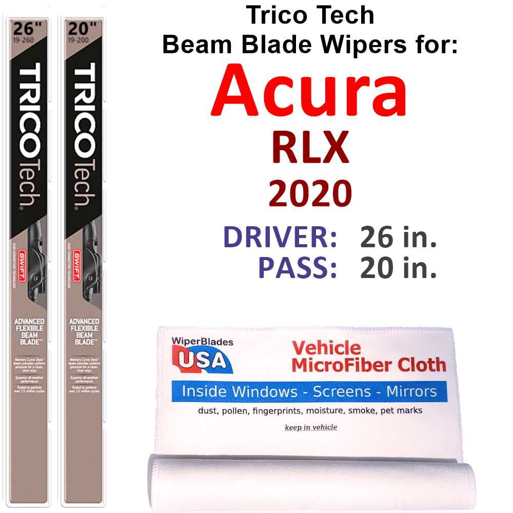 2020 Acura RLX Beam Blade Wipers (Set of 2) - Walmart.com
