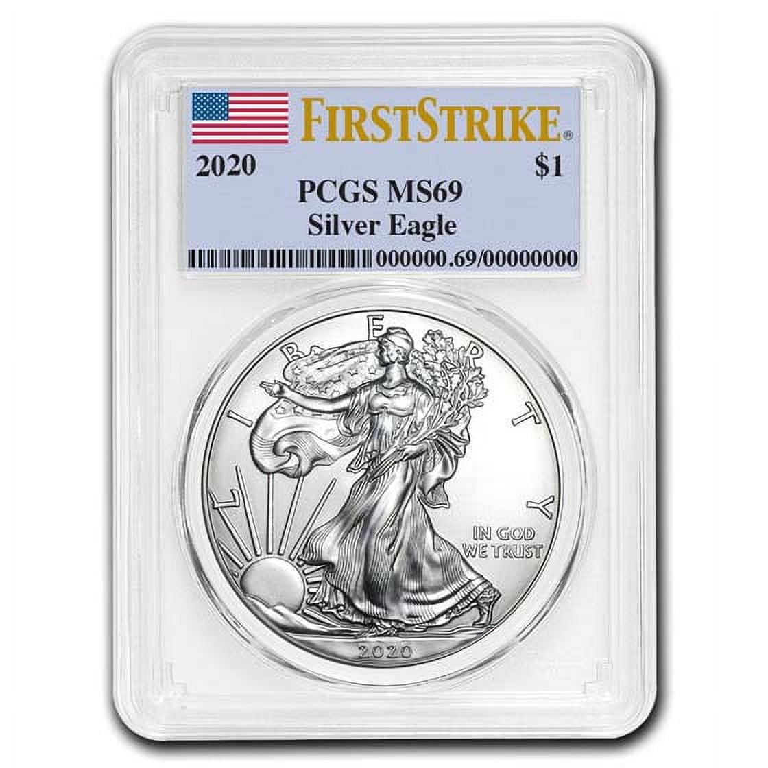 2020 American Silver Eagle MS-69 PCGS (FirstStrike®) - Walmart.com