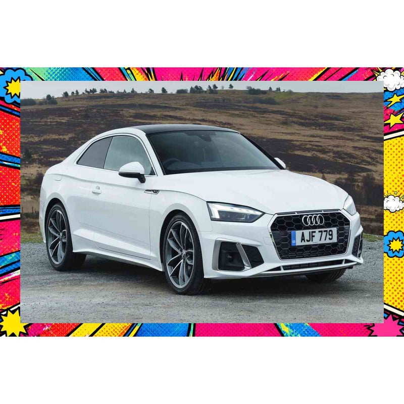2020 Audi A5 Coupe S Line UK - Pop Art Edition | 20x30 Inch Laminated ...