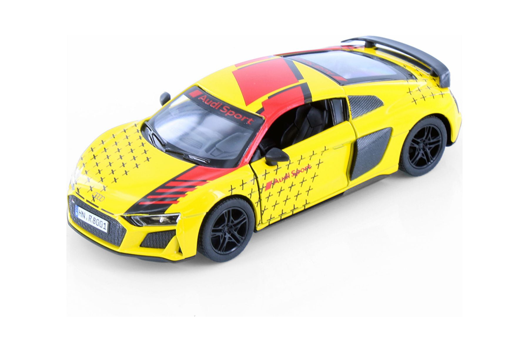 2020 Audi R8 Coupe Livery Edition, Yellow w/Red Stripe - Kinsmart ...