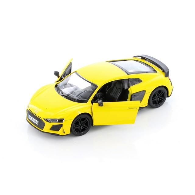 2020 Audi R8 Coupe, Yellow - Kinsmart 5422D - 1/36 scale Diecast Model ...