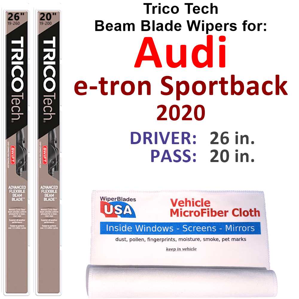 2020 Audi e-tron Sportback Beam Blade Wipers (Set of 2) - Walmart.com