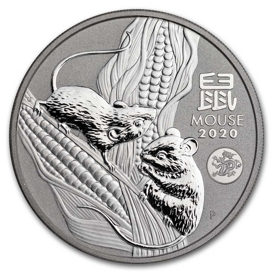 2020 Australia 1 oz Silver Lunar Mouse BU (Dragon Privy) - Walmart.com