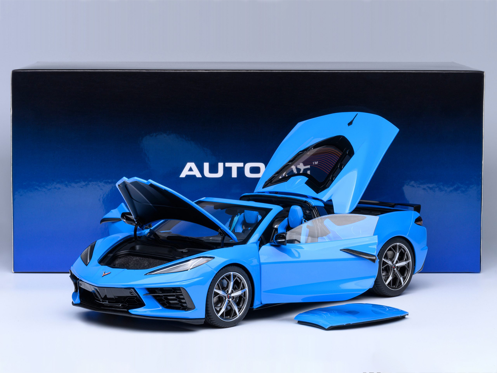 2020 Chevrolet Corvette C8 Stingray Rapid Blue 1/18 Model Car by ...