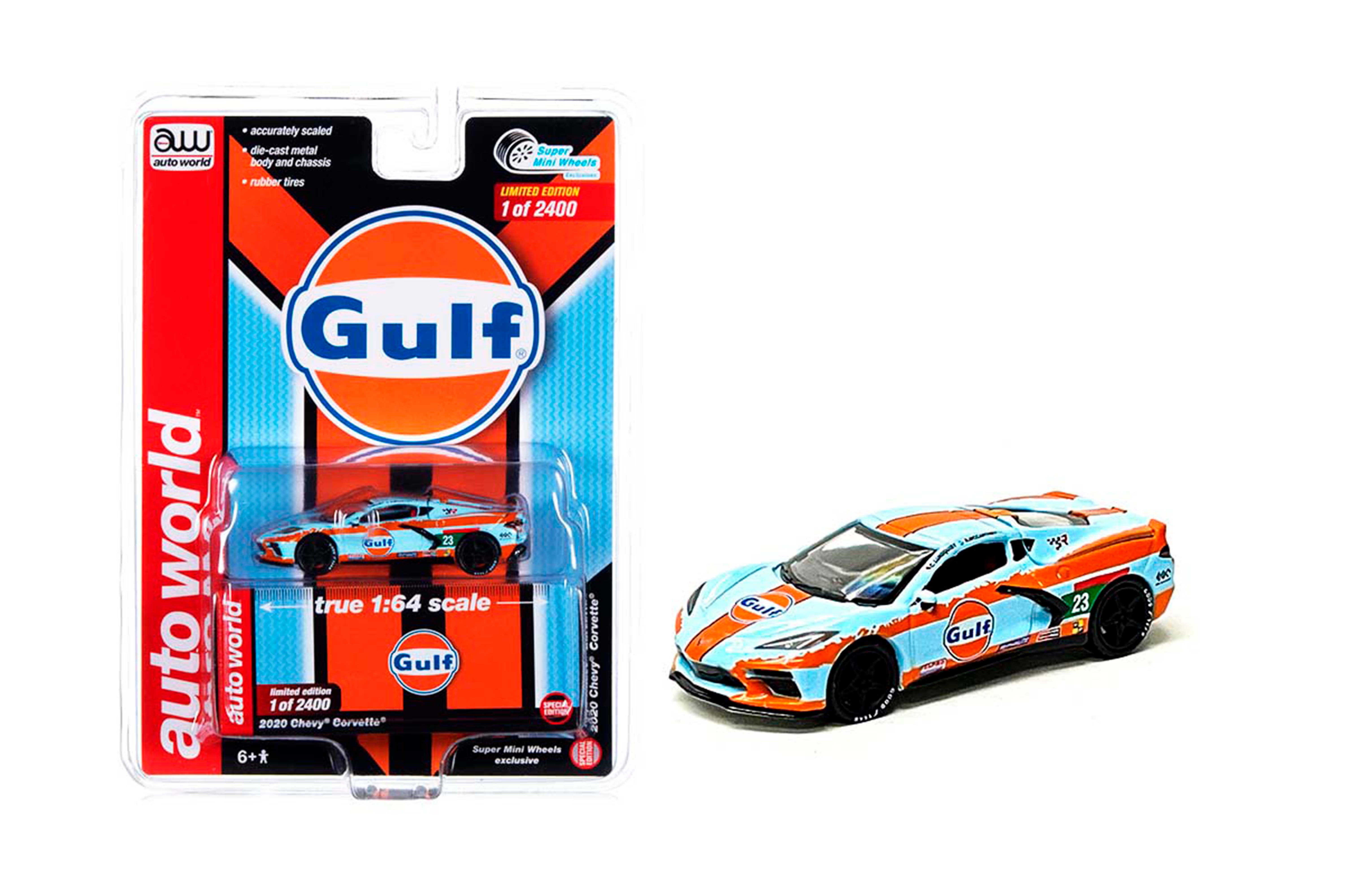 2020 Chevrolet Corvette Gulf Livery #23 1/64 Auto world CP7895 ...