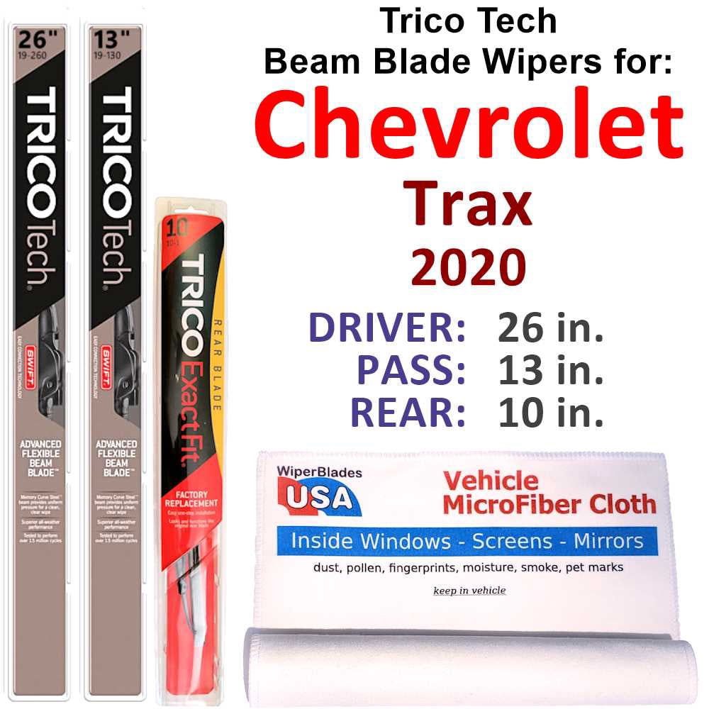 2020 Chevrolet Trax Beam Blade Wipers (Set of 3) w/Rear Wiper - Walmart.com