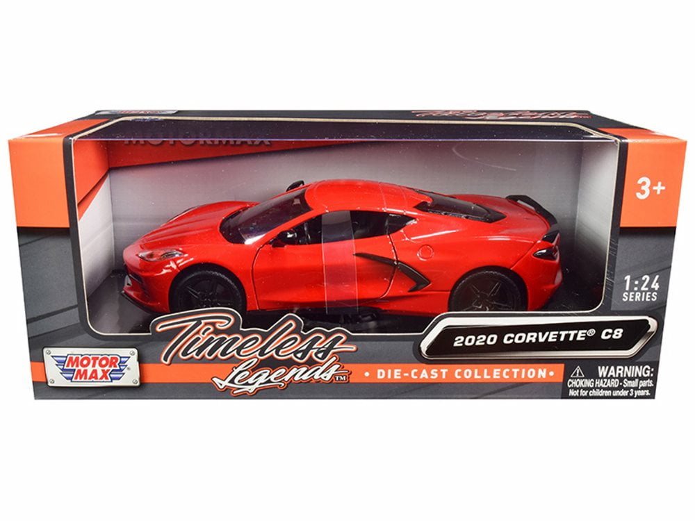 2020 Chevy Corvette C8 Stingray, Red - Motor Max 79360RD - 1/24 scale ...