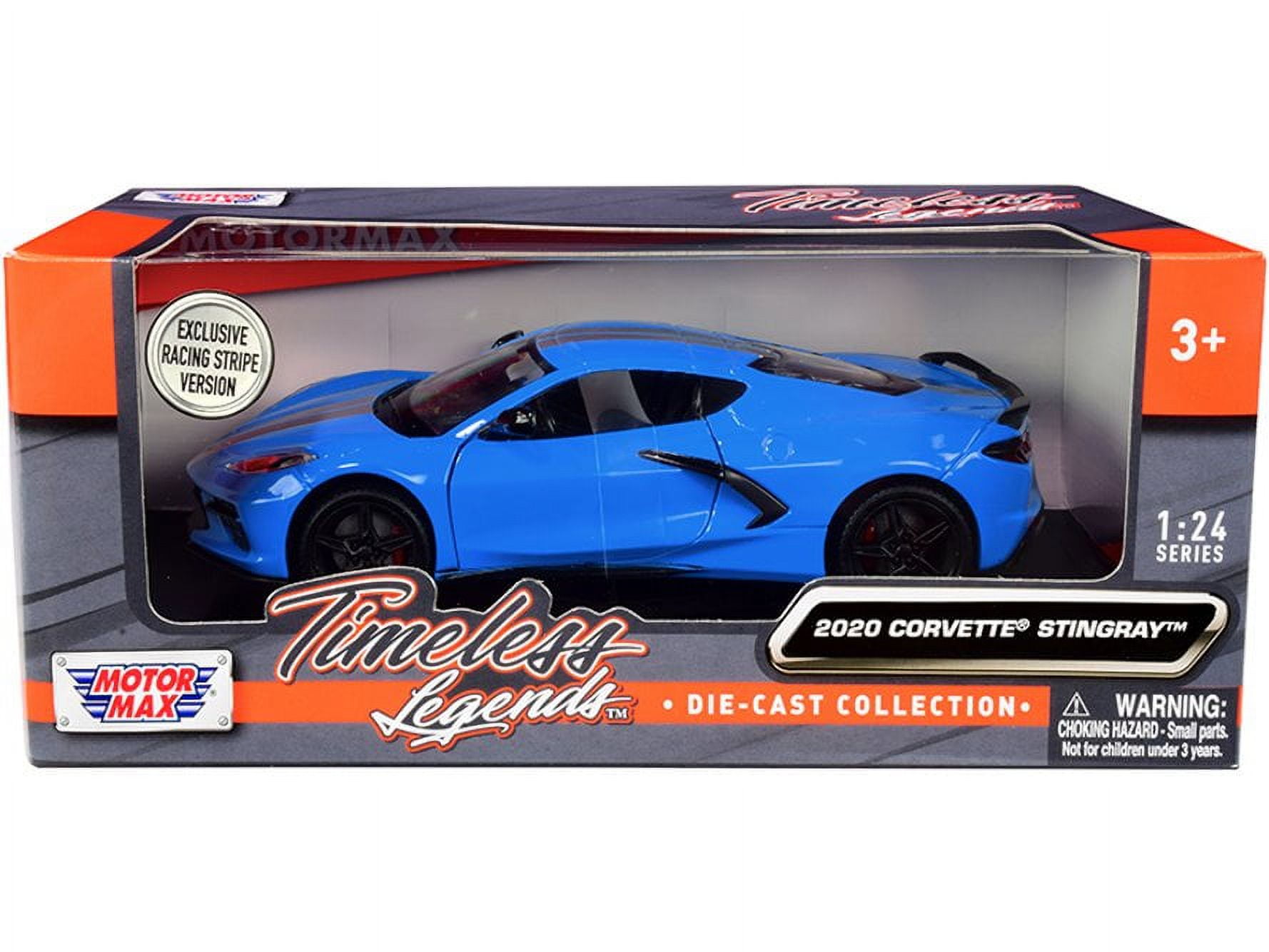 2020 Chevy Corvette C8 Stingray with Racing Stripes, Blue - Motor Max ...