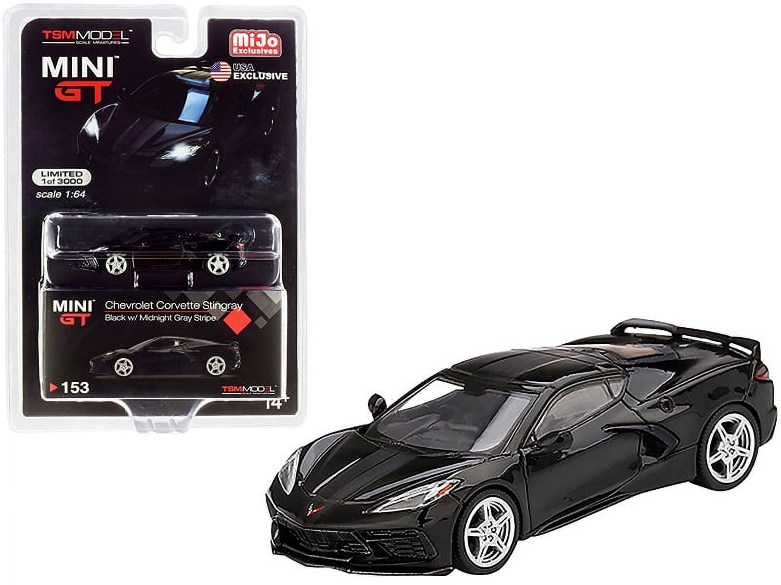 2020 Chevy Corvette Stingray C8, Black - Mini GT MGT00153-MJ - 1/64 ...