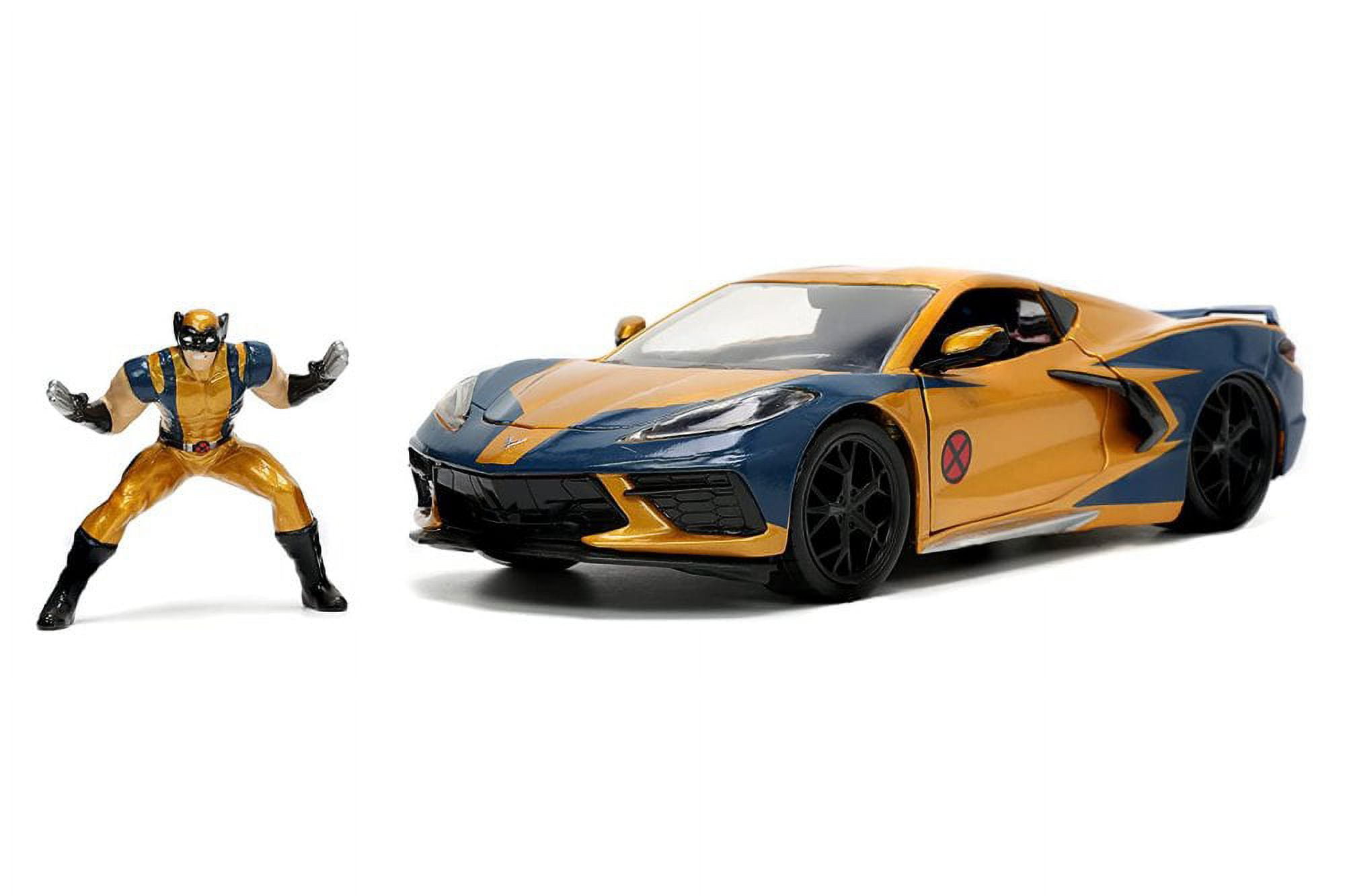 2020 Chevy Corvette Stingray w/ Wolverine, Marvel Cars - Jada Toys ...