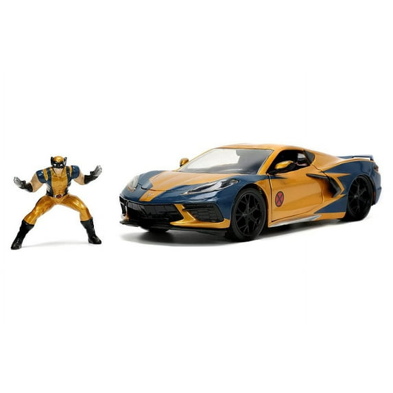 2020 Chevy Corvette Stingray w/ Wolverine, Marvel Cars - Jada Toys ...