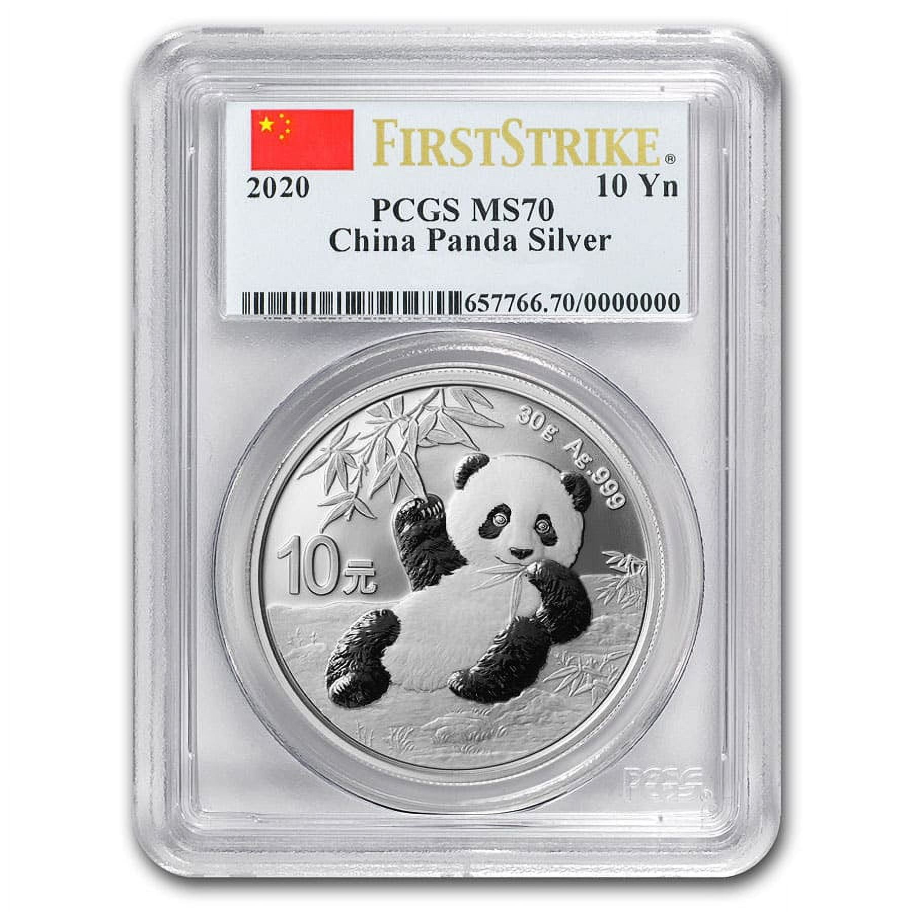 2020 China 30 gram Silver Panda MS-70 PCGS (FS, Flag Label) - Walmart.com