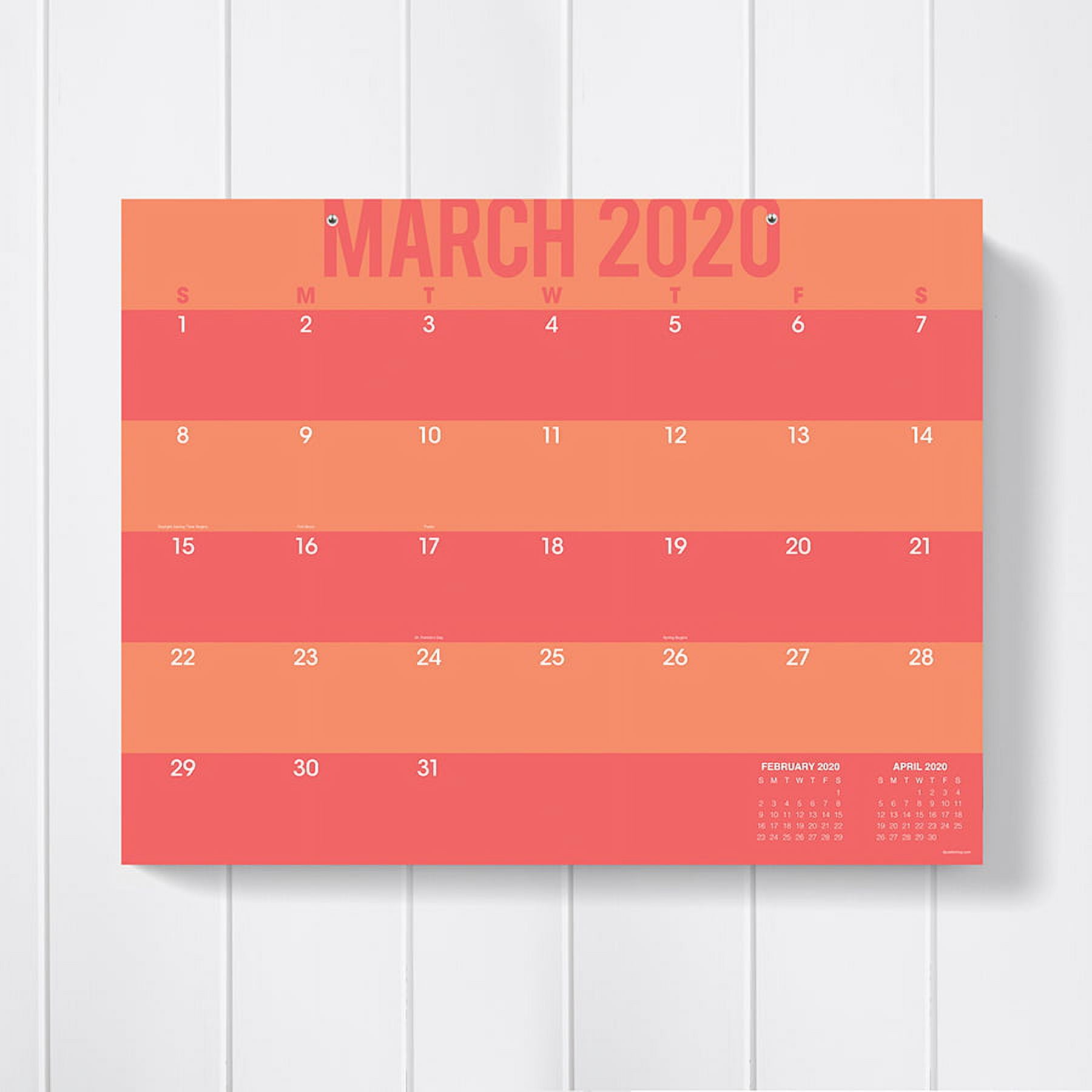 2020 Color Stripes Desk Pad Calendar - 22x17 Monthly Oversized Blotter ...