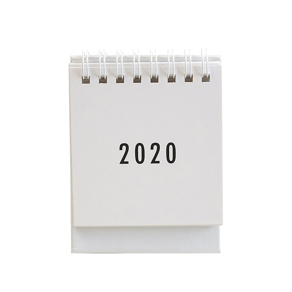 2020 Creative Desktop Paper Calendar Mini Table Calendars Desk Coil ...