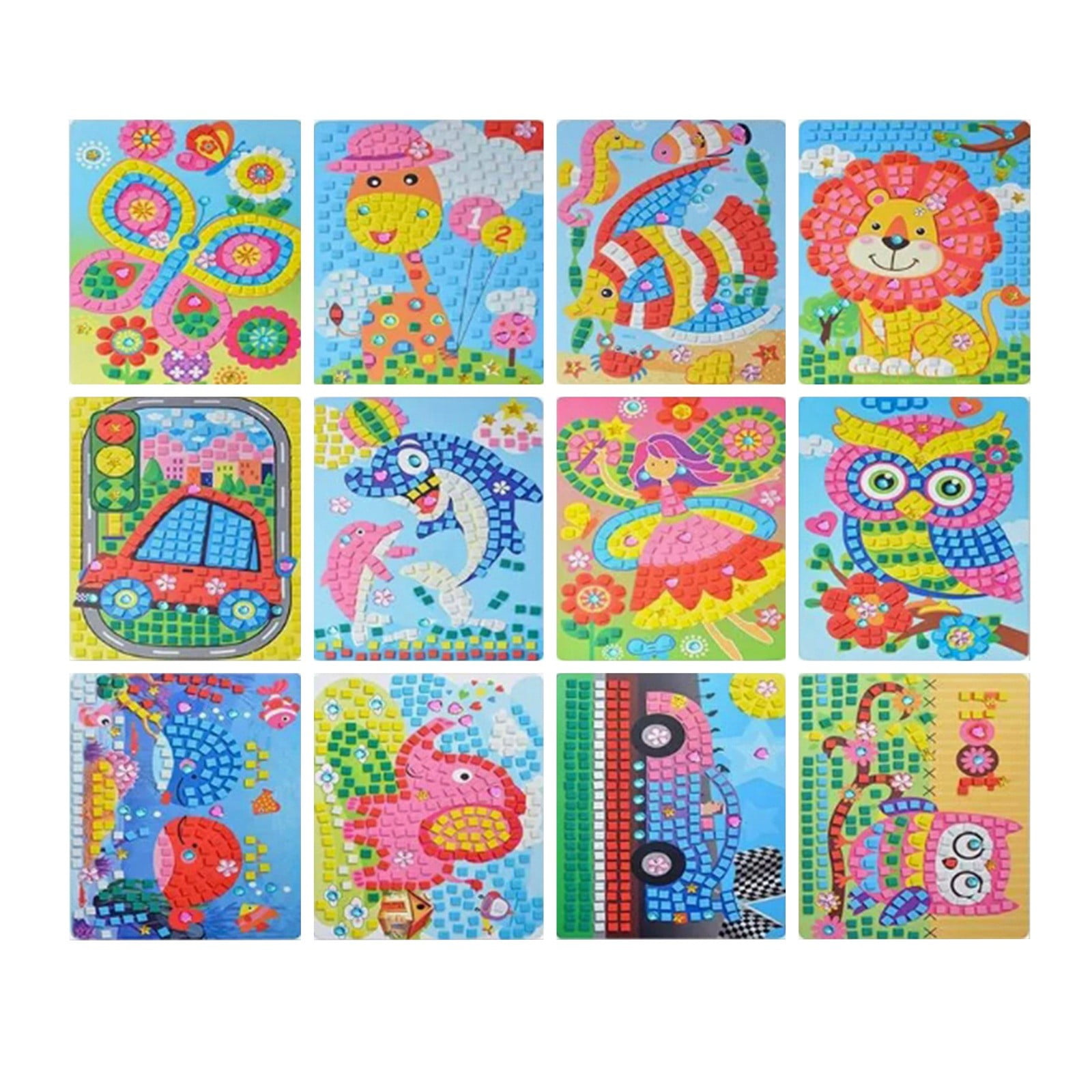 2020 Creative Kids Game DIY Kits 3D Mosaics Puzzle Stickers EVA Foam ...