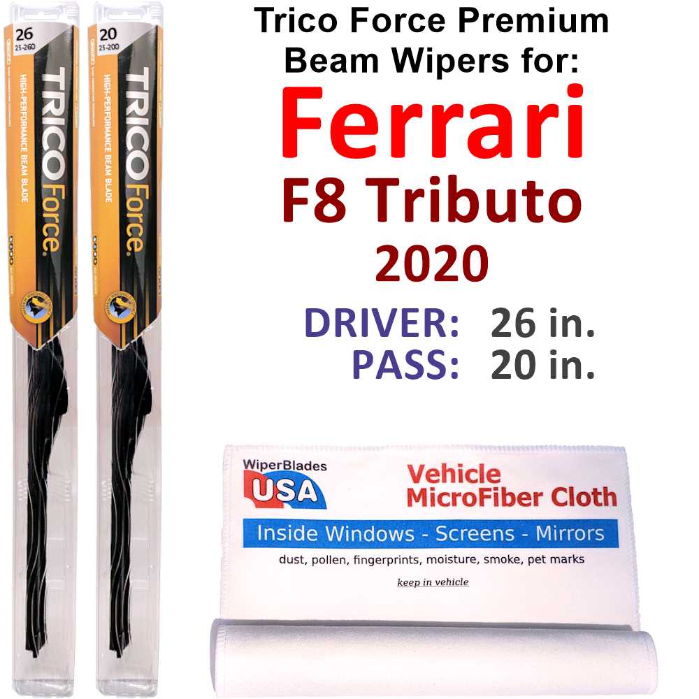 2020 Ferrari F8 Tributo Performance Beam Wipers (Set of 2) - Walmart.com