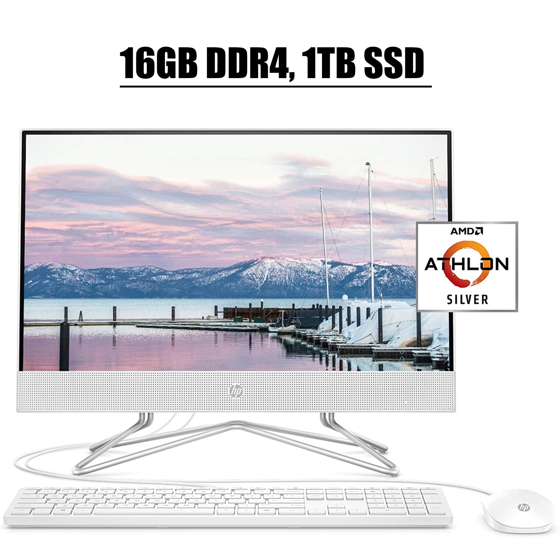 2020 Flagship HP 22 All In One Desktop Computer 21.5" FHD Display AMD ...