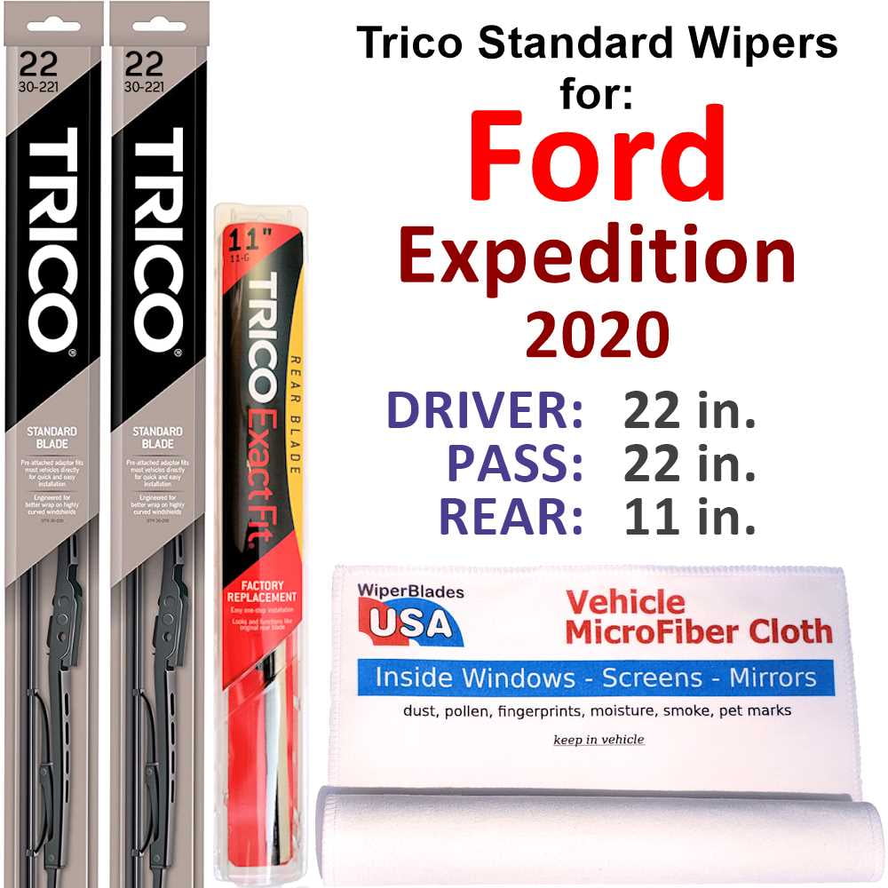 2020 Ford Expedition Wiper Blades (Set of 3) w/Rear Wiper - Walmart.com