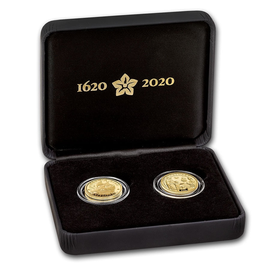 2020 GB 2-Coin Gold 400th Anniversary of the Mayflower Proof Set ...