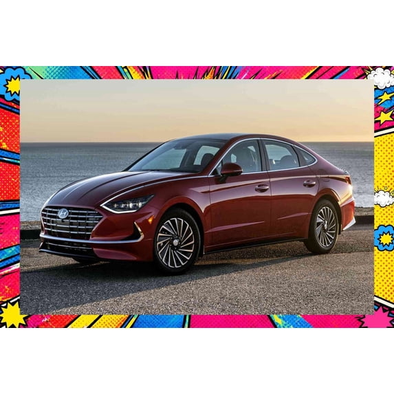 2020 Hyundai Sonata Hybrid - Pop Art Edition | 12x18 Inch Laminated ...