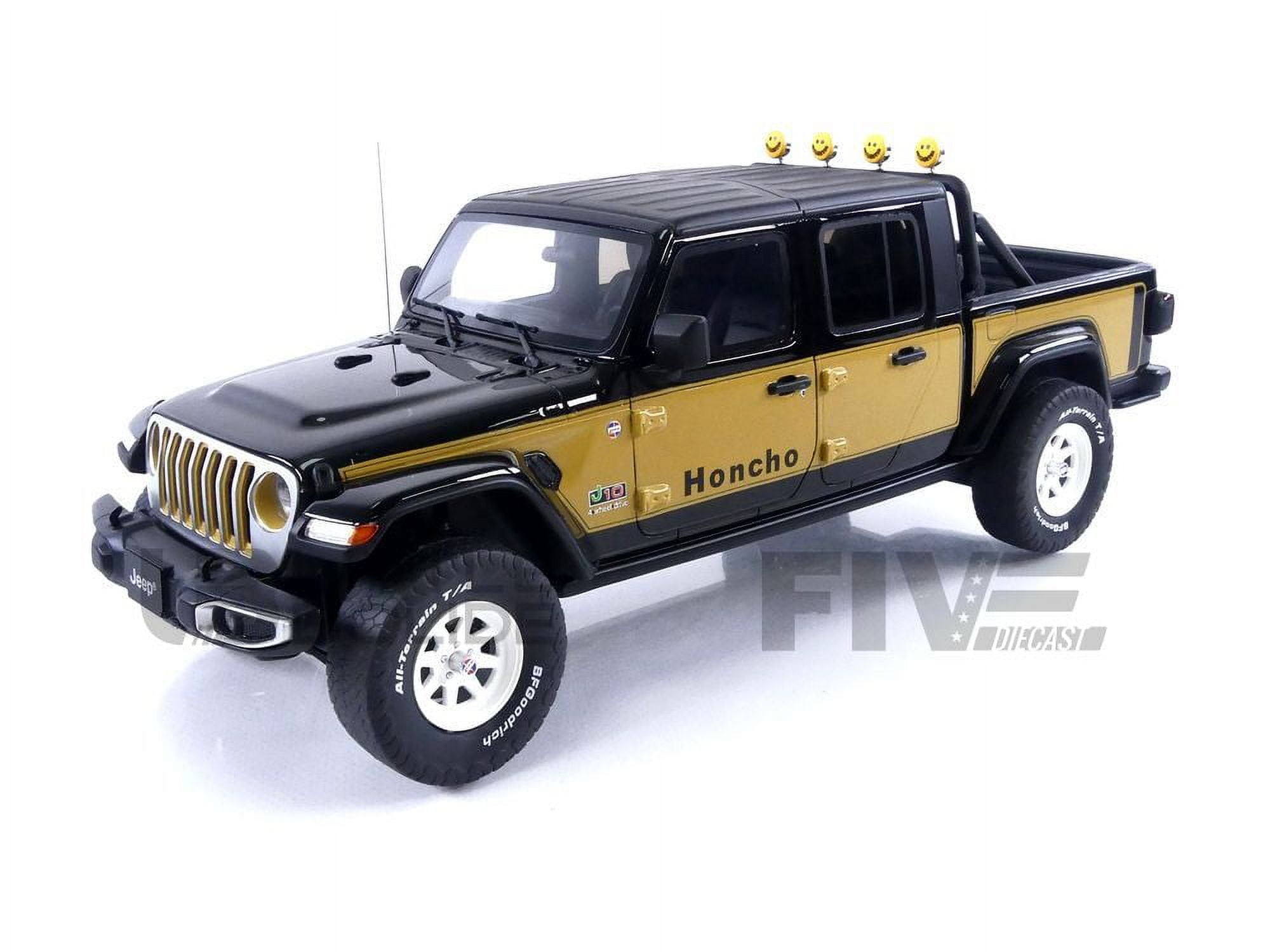 2020 Jeep Gladiator Honcho Pickup Truck Black and Gold 1/18 Model Car ...