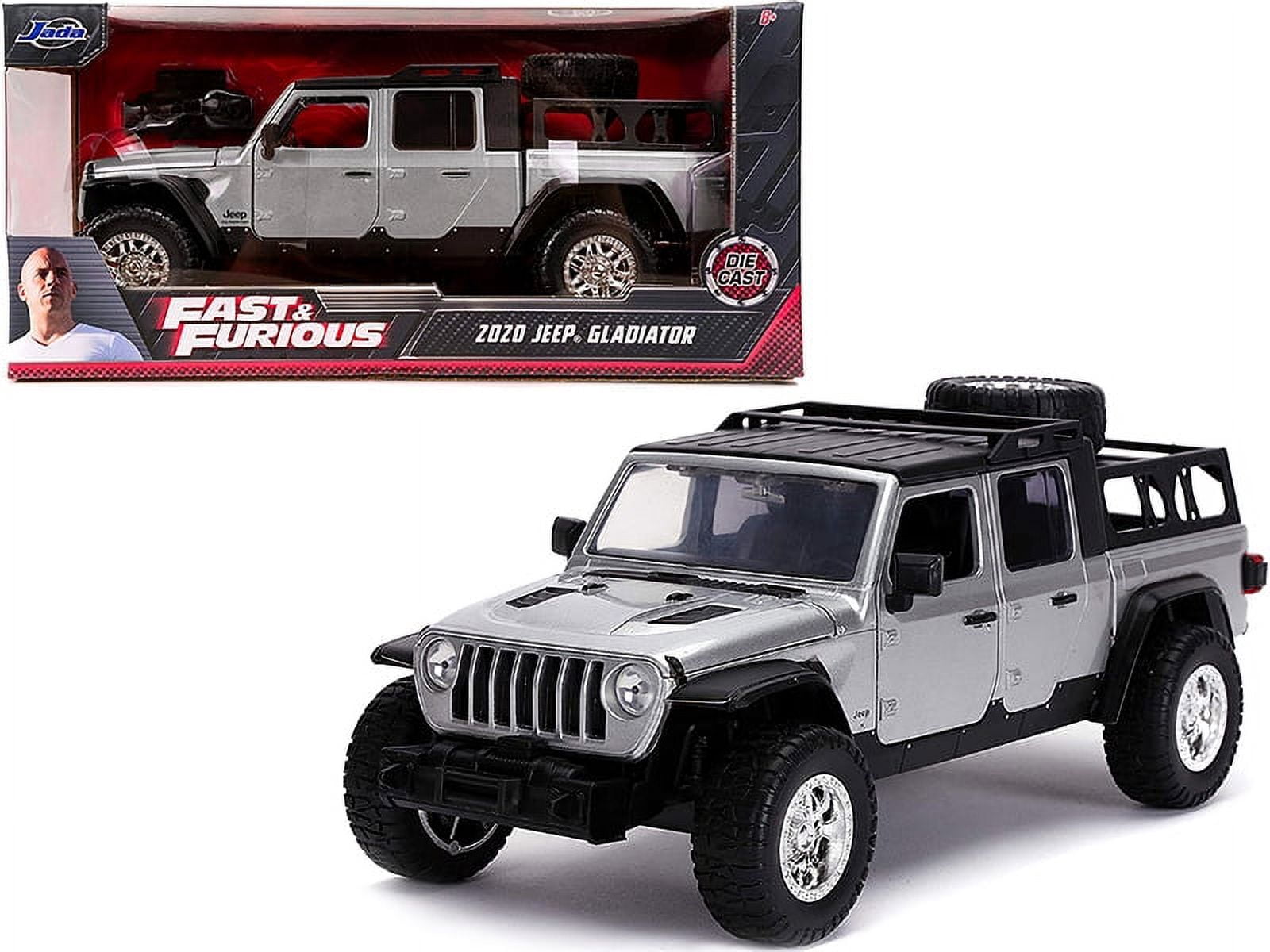 2020 Jeep Gladiator Pickup Truck Silver with Black Top "Fast & Furious ...